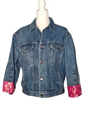 Handmade | Jackets & Coats | Upcycled Denim Kantha Jacket Colorful ...